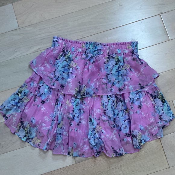 LoveShackFancy | Skirts | Loveshackfancy Ruffle Mini Skier In Neon ...